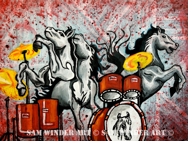 Sam Winder: Horses Playing Drums