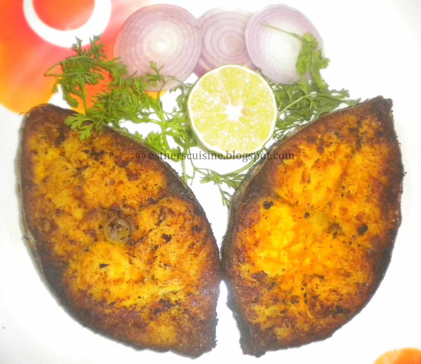 Esther's Cuisine: Seer Fish Fry (Vanjaram Meen)