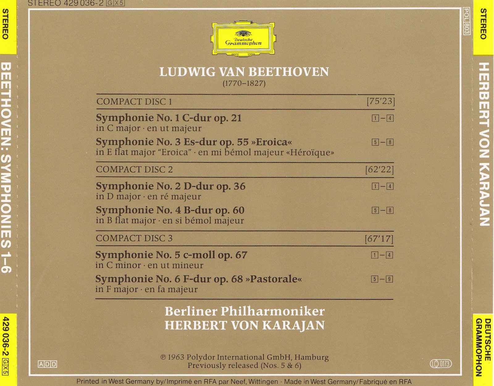 Sentidos: Beethoven. Integral de las Sinfonías. Herbert von Karajan ...