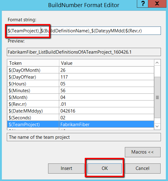 TFS 2013 Team Build : Part 2 - How to change the default build number ...