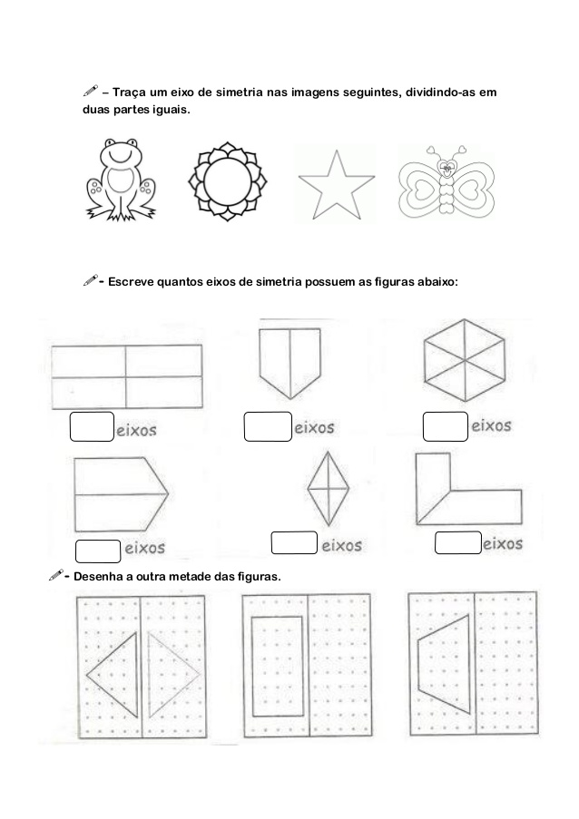 O mundo colorido: Ficha de Matemática - Simetrias