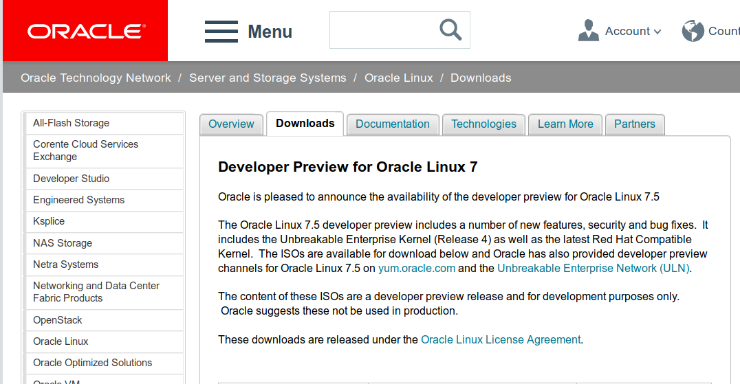 Run like Hell: Oracle Linux 7.5 released
