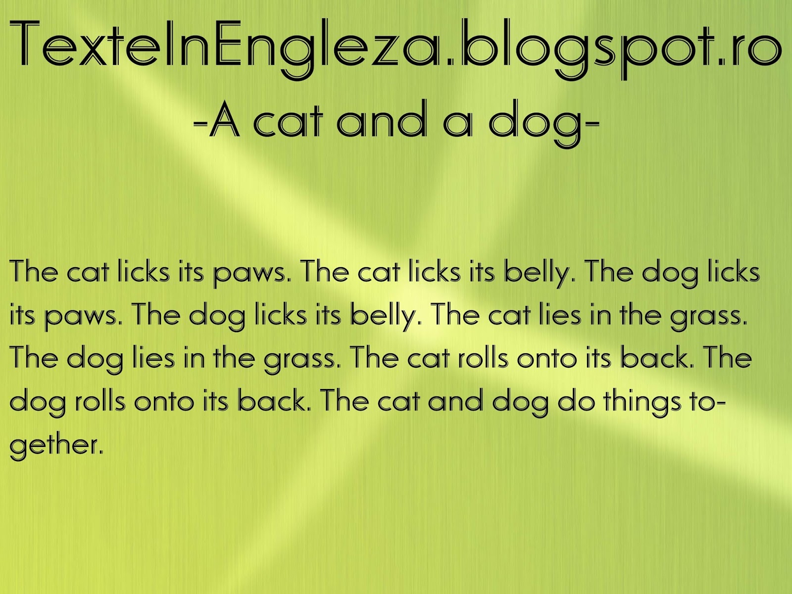 Texte in engleza pentru incepatori