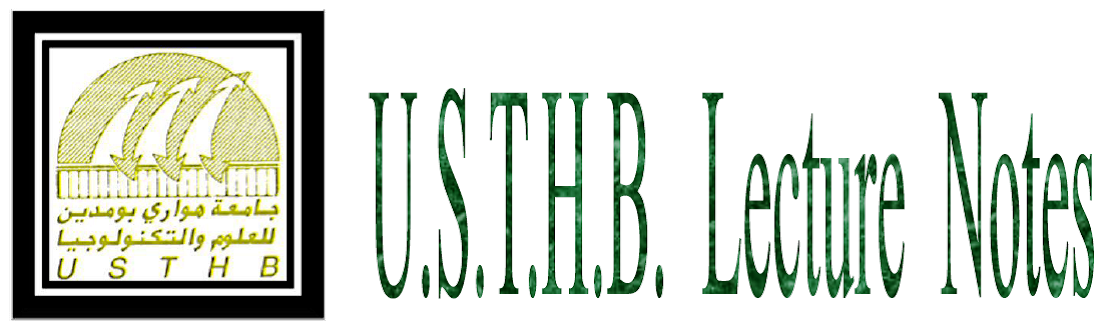 USTHB Lecture Notes: Mécanique du point (1)