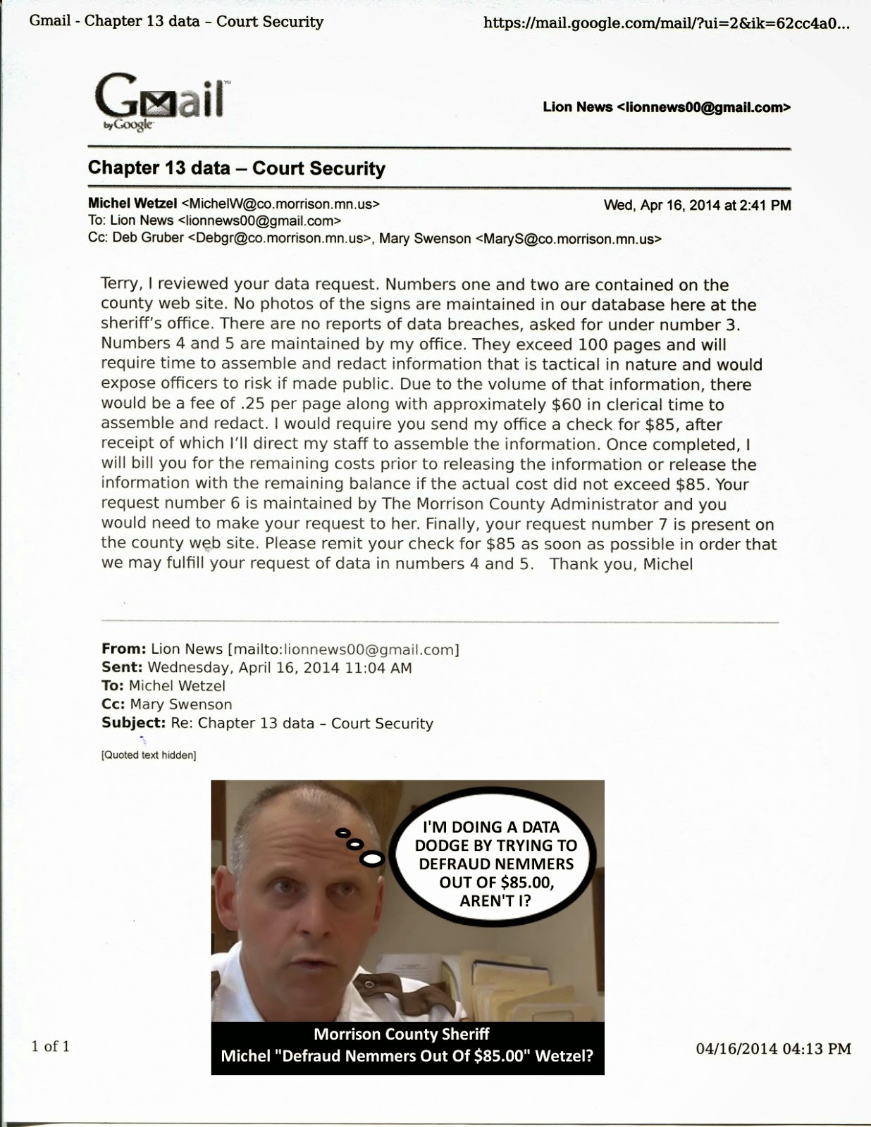 Lion News: Hillbilly Justice In Morrison County? Morrison Co. Attorney ...