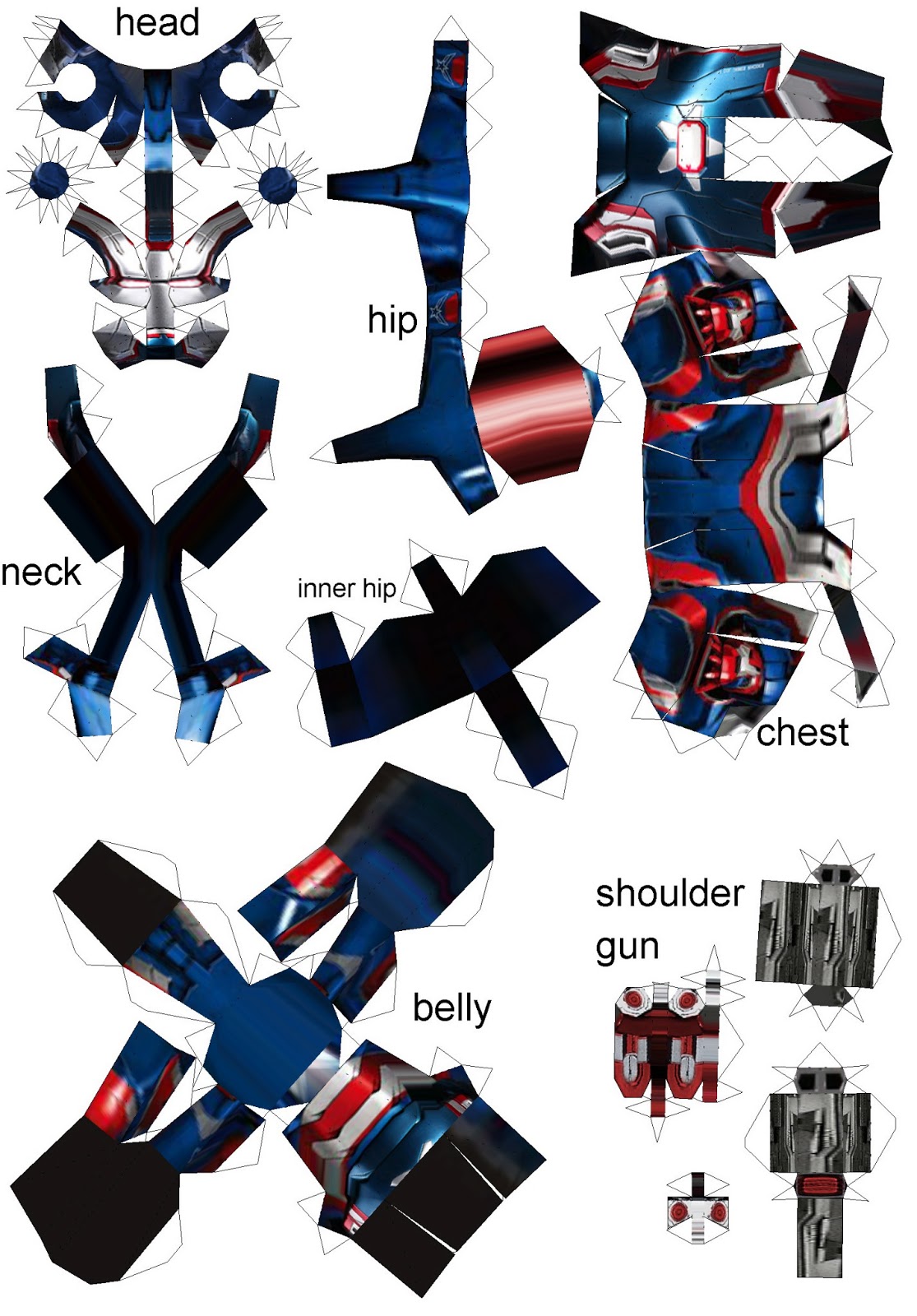 RGatt Personal Work and Tests: IRON PATRIOT FREE PAPERCRAFT