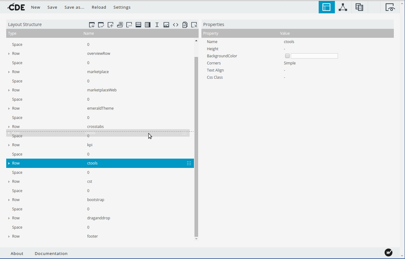 CDE layout improvements - Duplicate and reordering