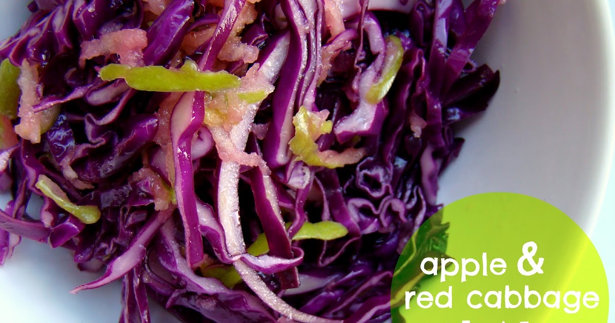 Apple & red cabbage slaw