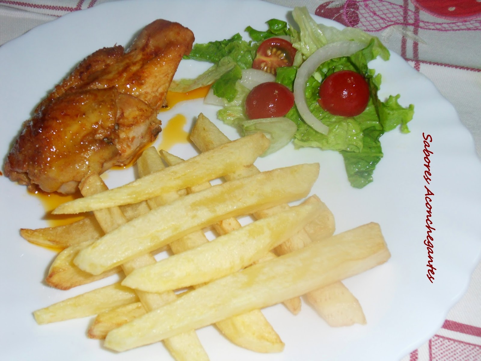 Frango Caseiro Assado com Mangericão