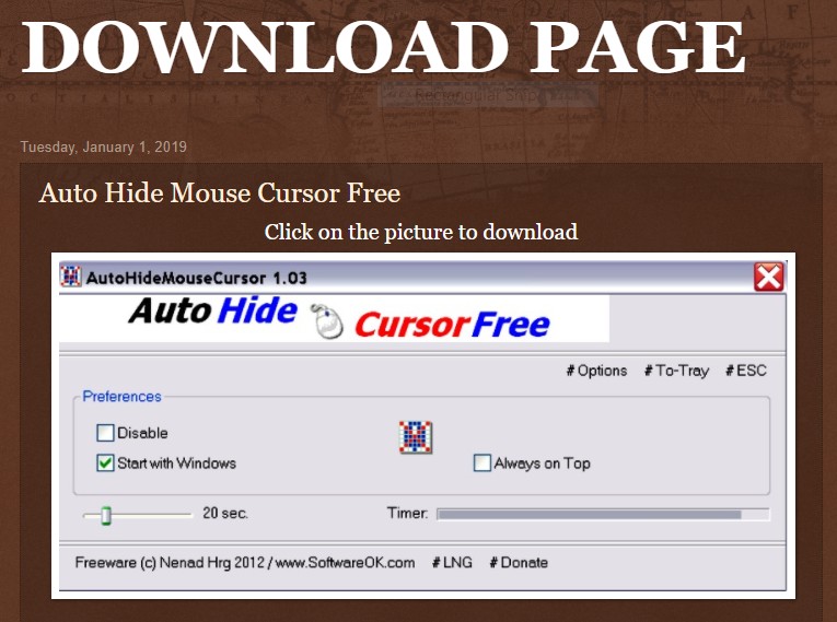 Auto Hide Mouse Cursor, Aplikasi Untuk Menghilangkan Tampilan Mouse ...