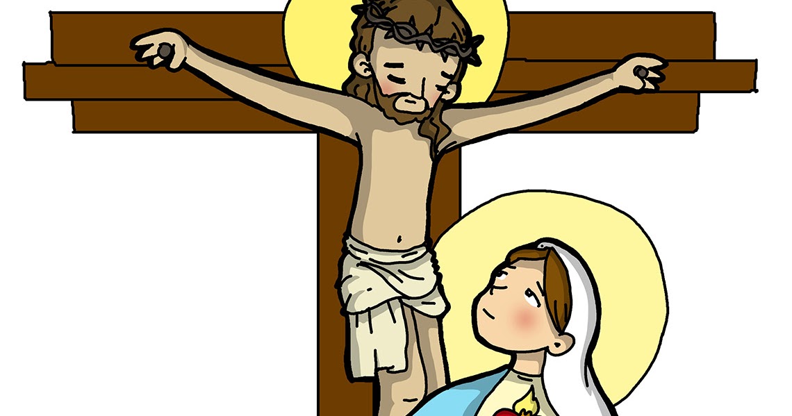 Dibujos para catequesis: MARÍA AL PIE DE LA CRUZ