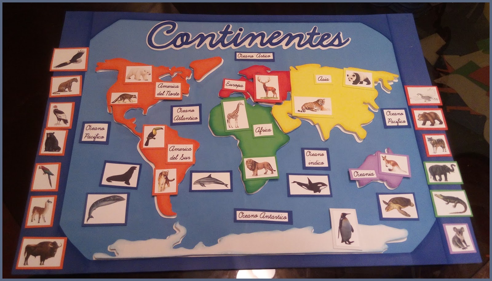 Onaily: MAPA DIDACTICO DE LOS CONTINENTES