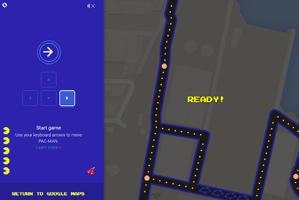 Play Pac-Man in Google Maps