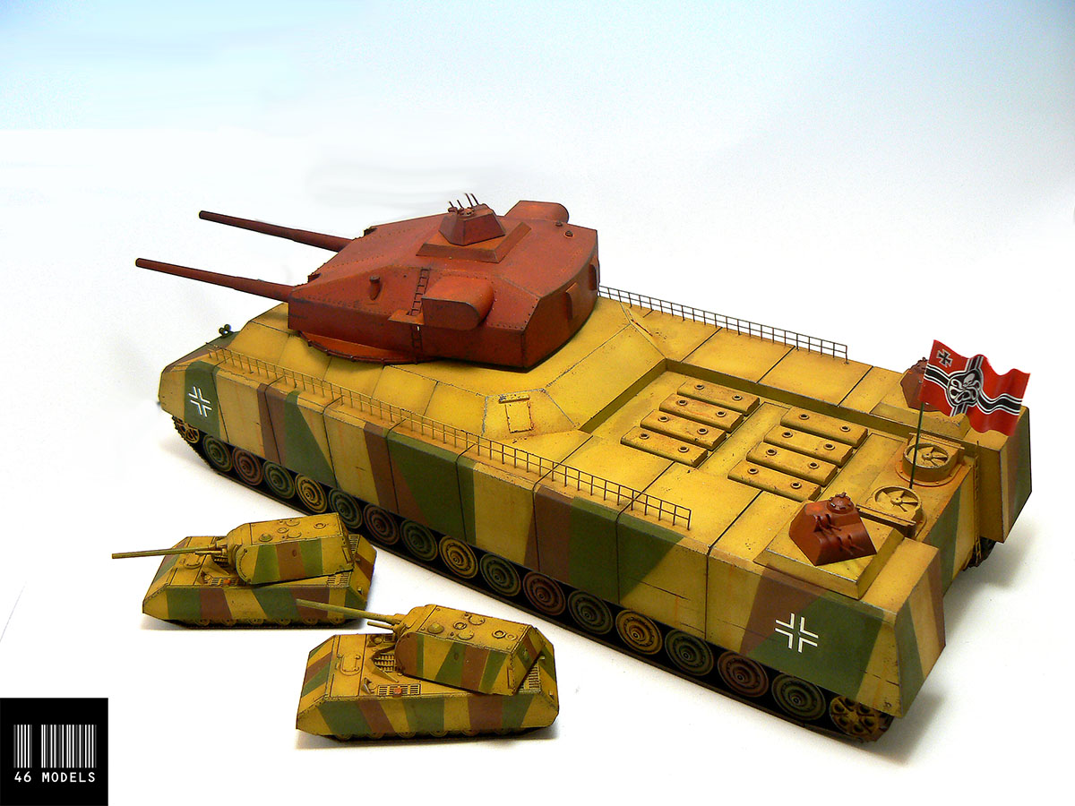 46 MODELS by Tomasz Bajer : 1/144 News Landkreuzer P1000 Ratte & 2x ...