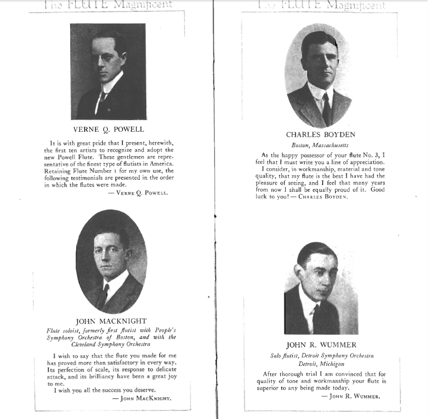Flute Builder : The First Powell Players - Part I
