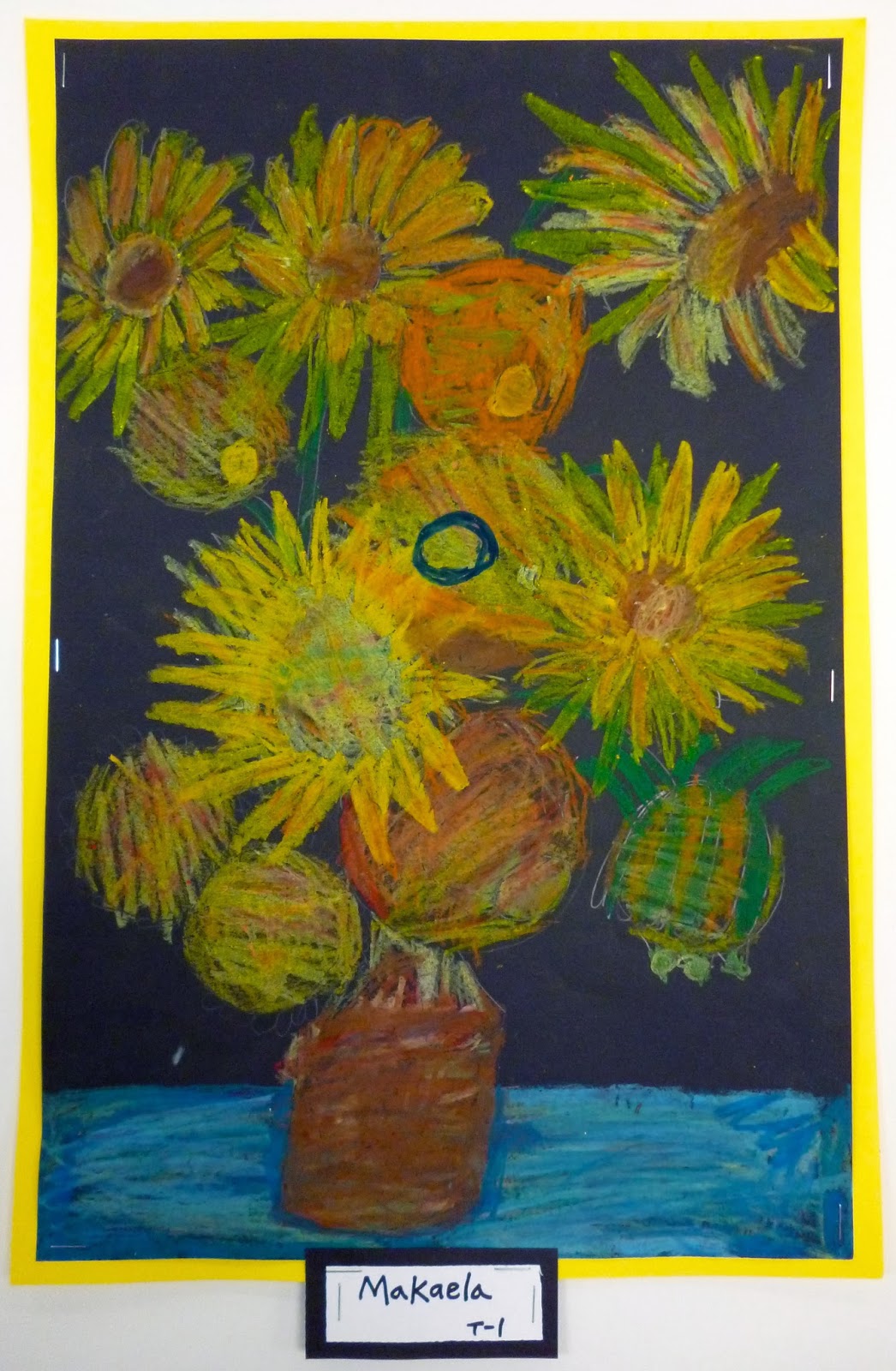 1st Grade Van Gogh Sunflowers… Lesson On Seeing Color