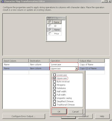 SSIS: CHARACTER MAP TRANSFORMATION
