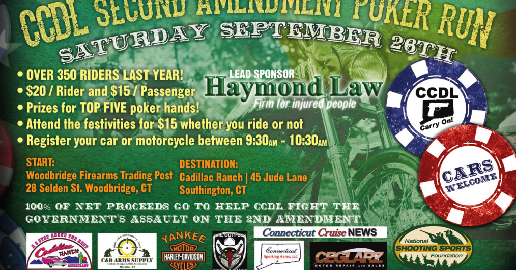 The Middletown Insider: CCDL 2nd Amendment Rights Annual Poker Run Sept 26