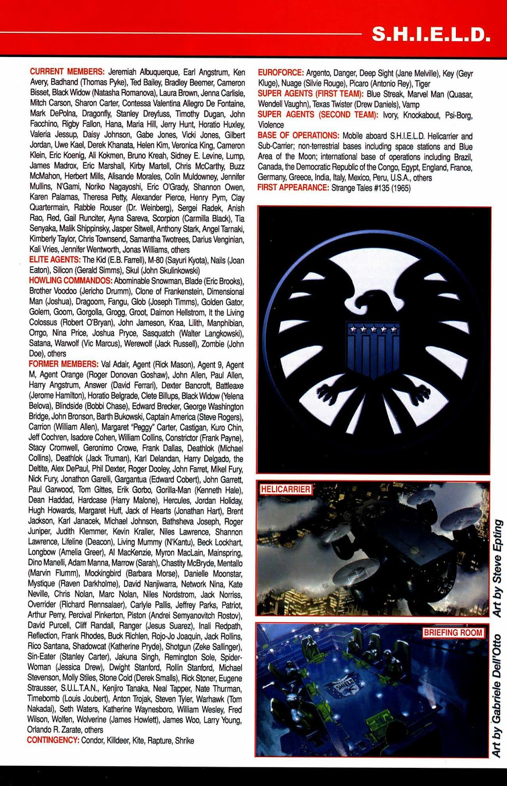 Fichas de Superheroes Marvel y DC: SHIELD