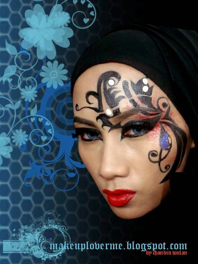 make up lover me: CALLIGRAPHIC FACE MAKEUP COLLABORATION