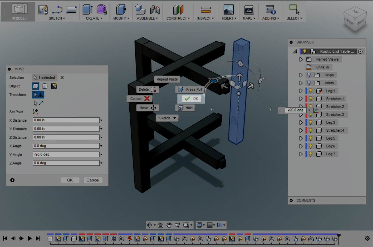 Hit OK to complete the move.