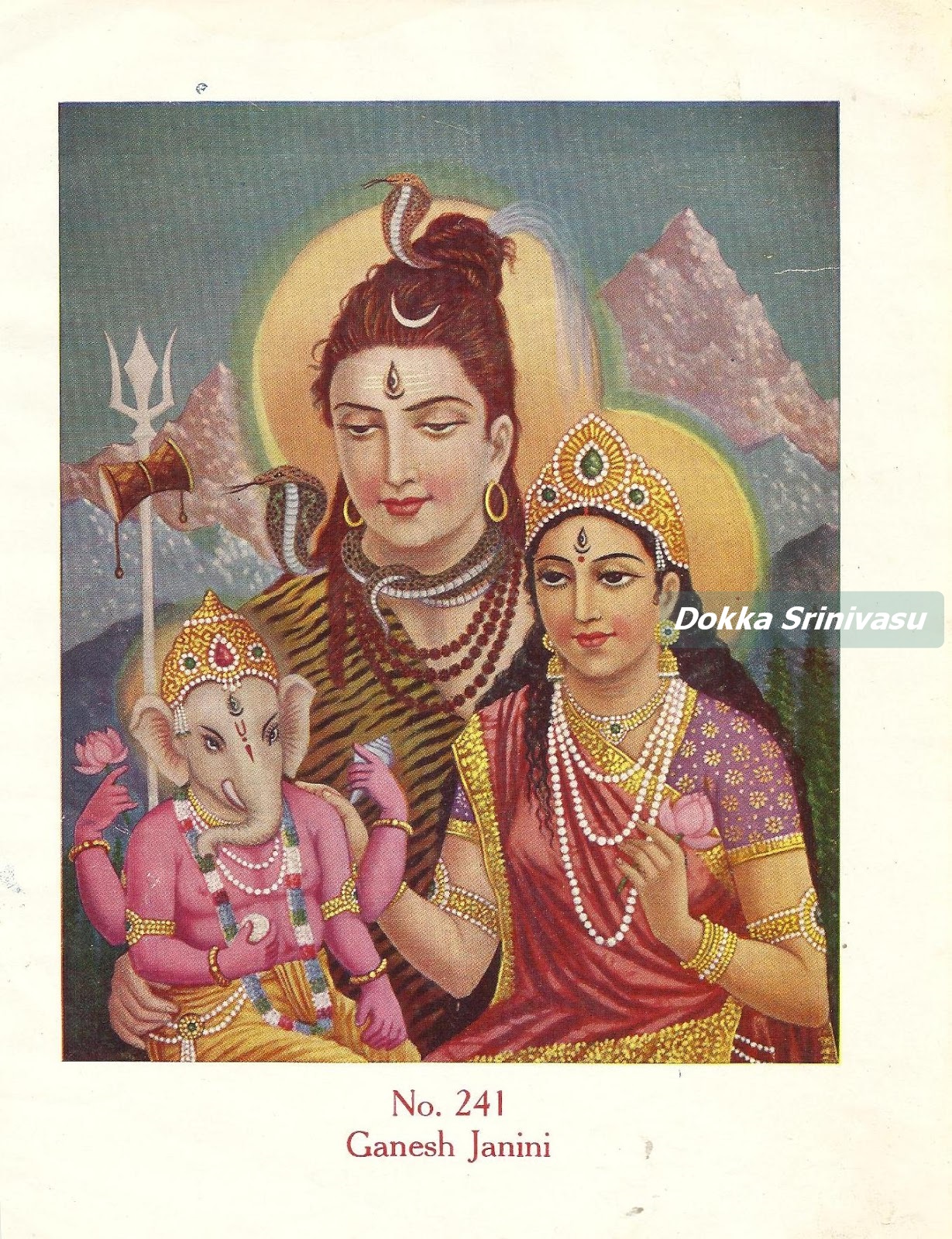 Heritage of India: Ganesh Janini (Shiva and Parvathi with Young Ganesha ...