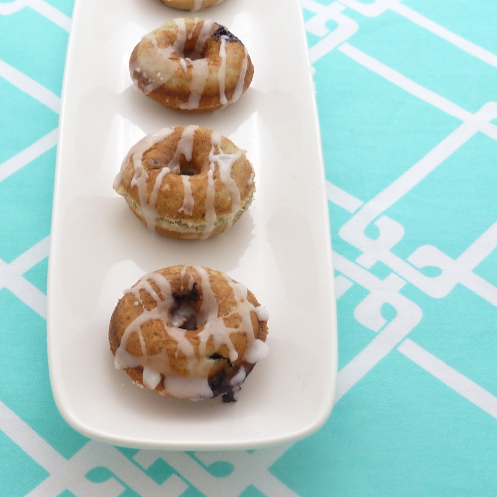 Running With Glitter: Baked Blueberry Mini Doughnuts-Guest Chick Cooks