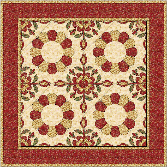 Esther's Design Blog: Glad Tidings: Free Quilt Throw Pattern