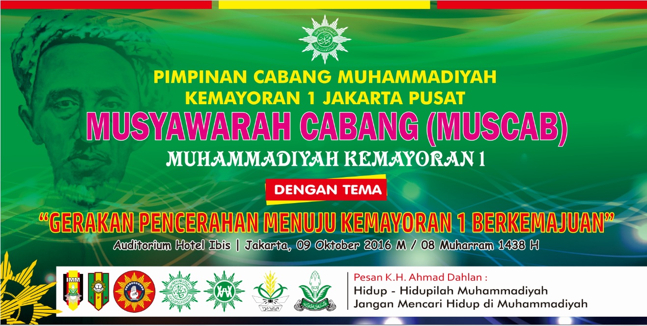 Desain Banner Musyawarah Cabang (MUSCAB) Muhammadiyah Kemayoran 1