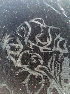 Inkless Printmaking with Velvet (burnout technique)