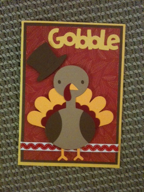 Cricut Card Ideas: My First Thanksgiving Card