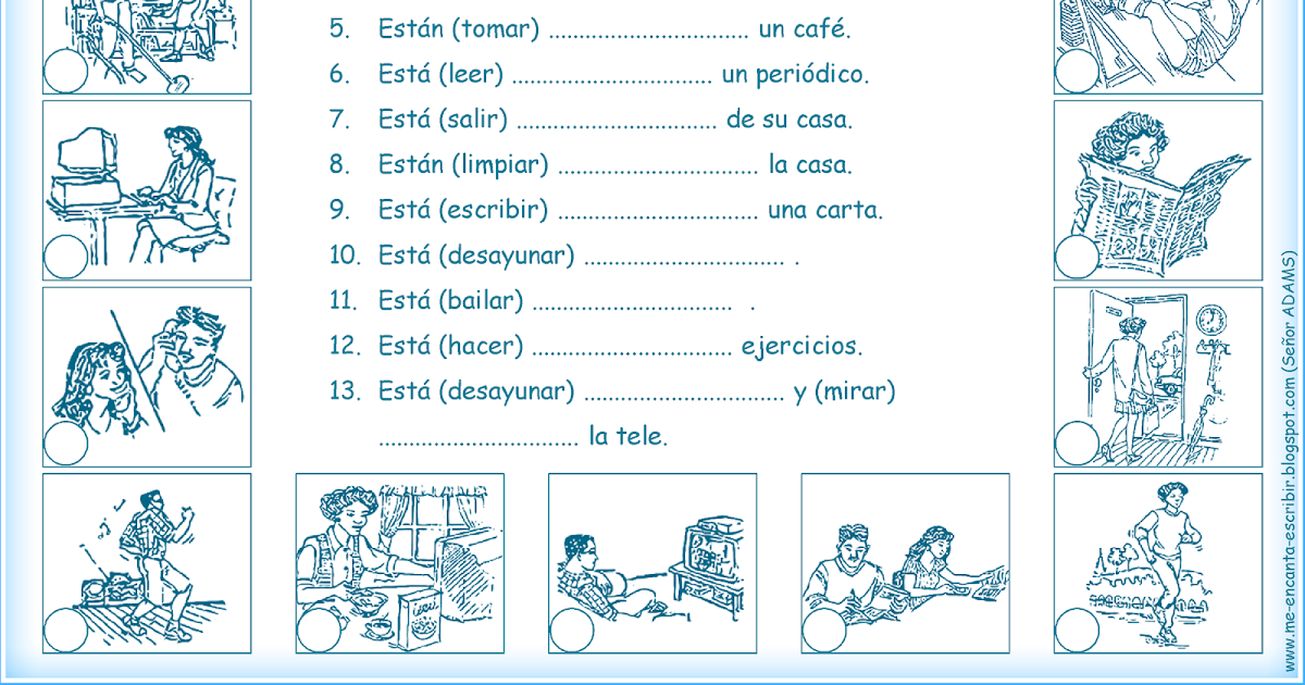 Me encanta escribir en español: ¿Qué están haciendo?