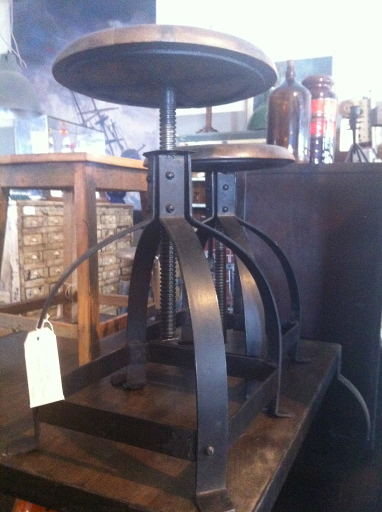 cafechairs: Industrial Wind Up Stool.