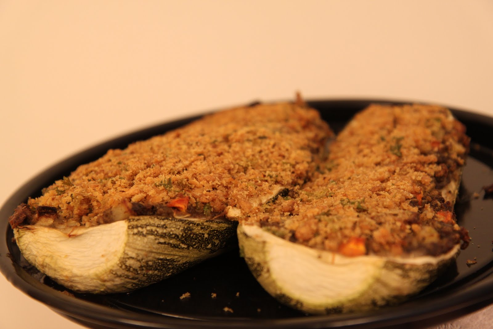 Food at Flat 4: Haggis-Stuffed Marrow with a Parmesan Crust
