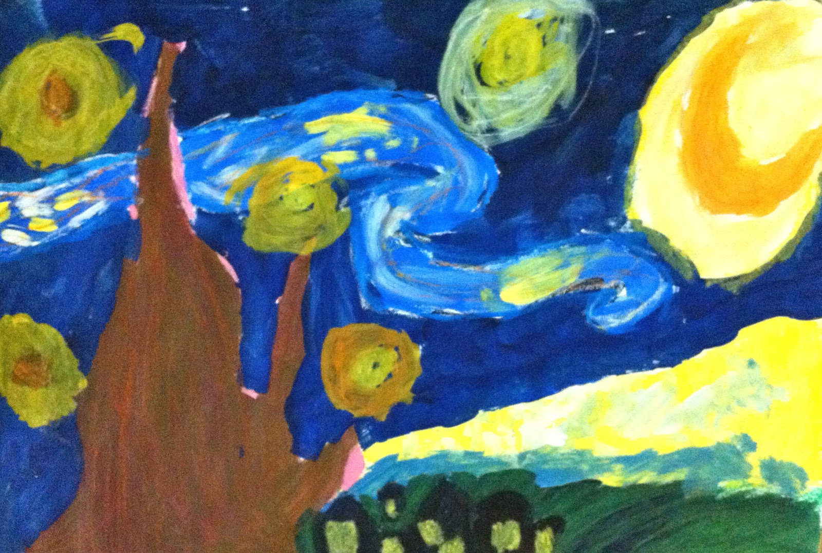Expression of Imagination: "Views of Van gogh" by 7th grade