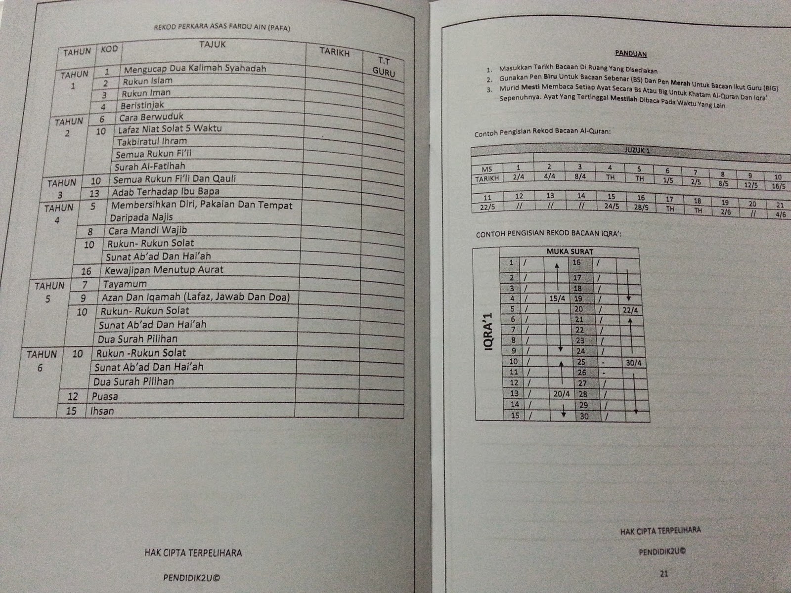 BUKU REKOD PENCAPAIAN MURID JQAF - Pendidik2u