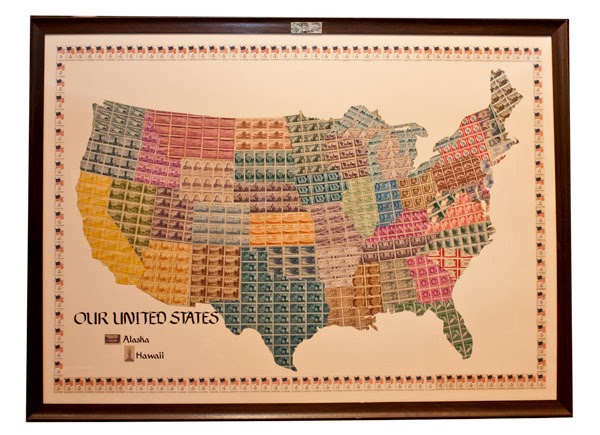 The Stamp Collecting Round-Up: Stamp Map of the United States