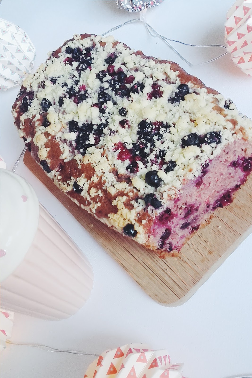 Recette du cake aux fruits rouges croustillant