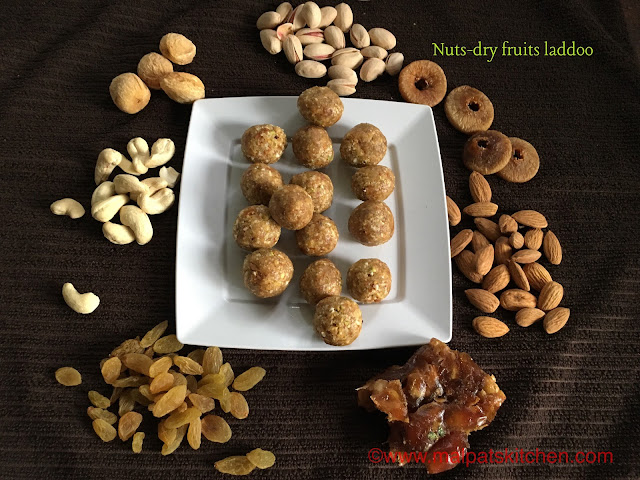 NUTS-DRY FRUITS LADDOO, how to make a healthy no sugar-no jaggery snack ...
