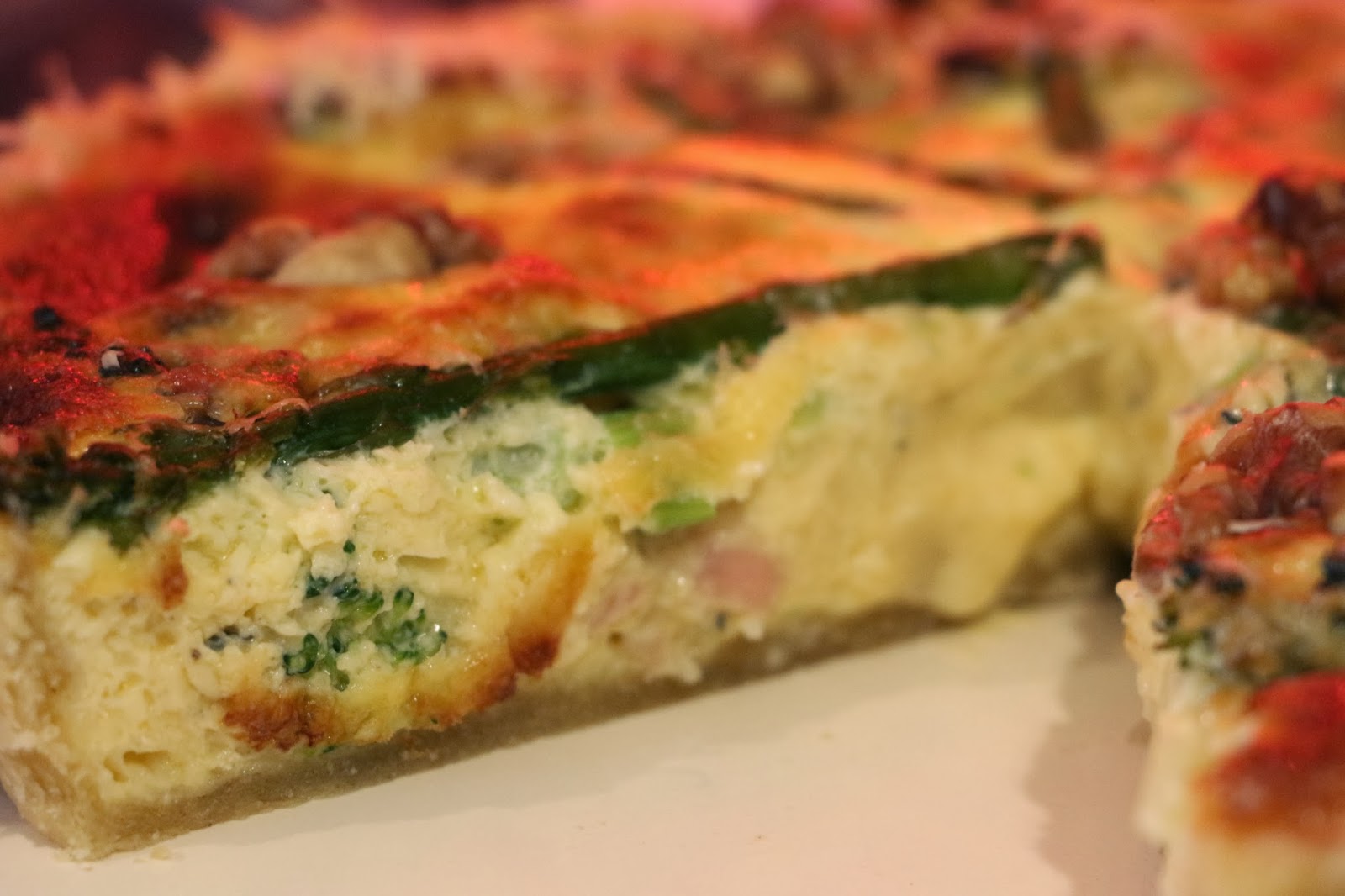 FLOWER POT KITCHEN: STILTON AND ASPARAGUS EGG CUSTARD QUICHE