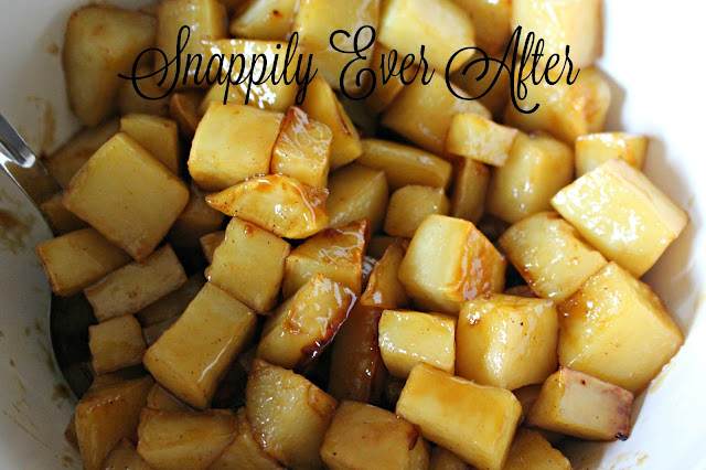 Snappily Ever After: Sticky Roasted Sweet Potatoes