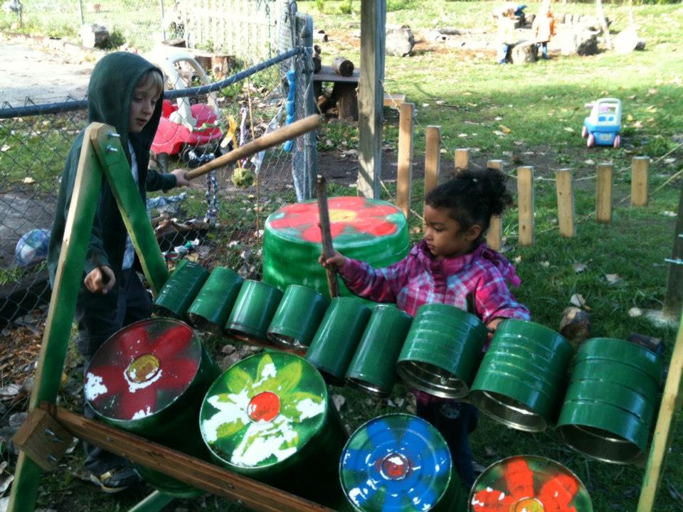 Children's DIY Drum set with paint cans. Description from uk.pinterest ...