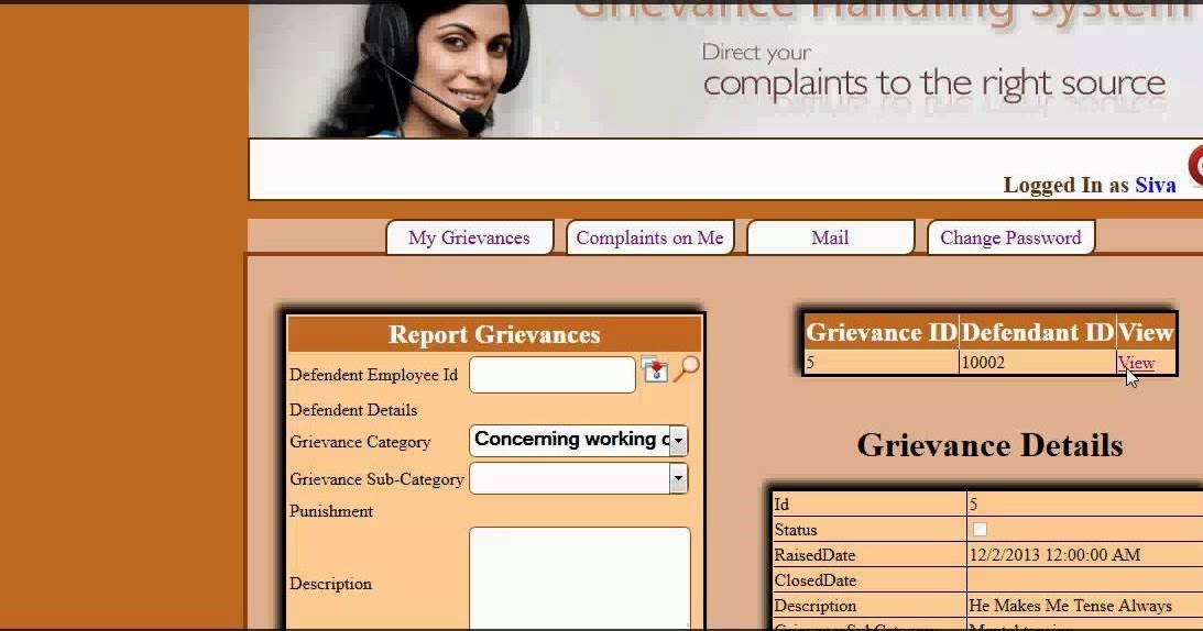Grievance Handling System Project Asp Net Project Final Year