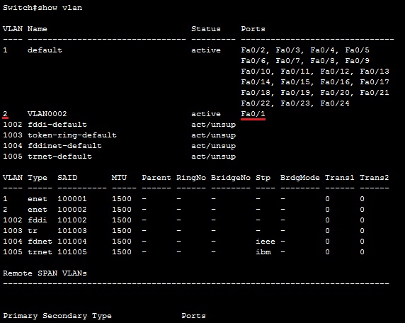 Configuring VLANs