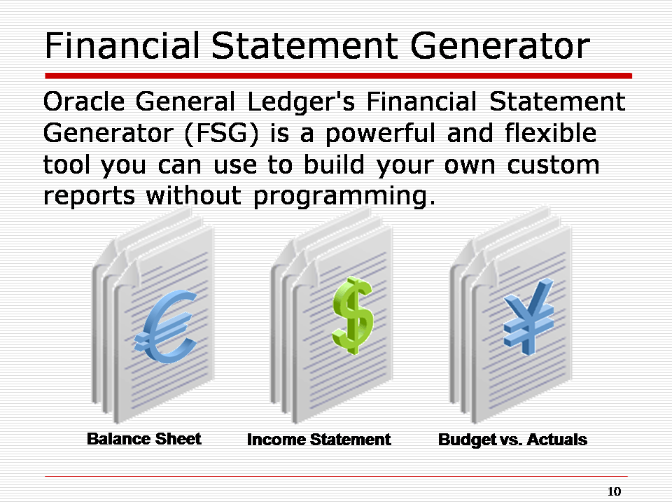 Financial Statement Generator - Oracle EBS R12