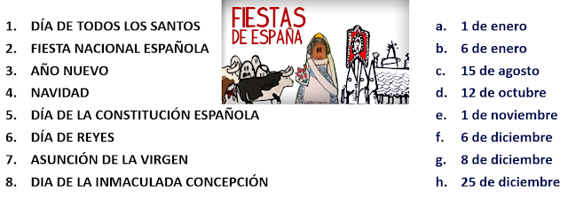 MUNDOHISPANICO2 : VOCABULARIO: DÍAS de FIESTA