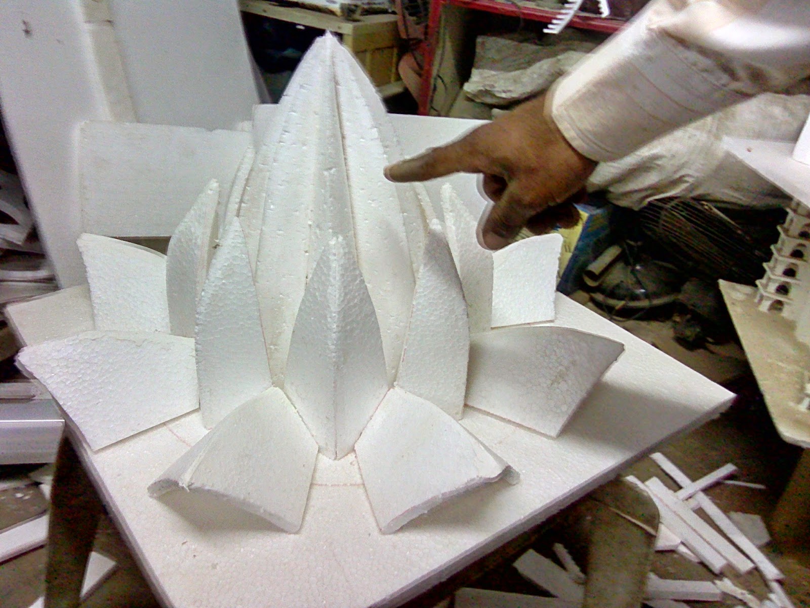 Learn New Things: Hand Made Model of Delhi Lotus Temple