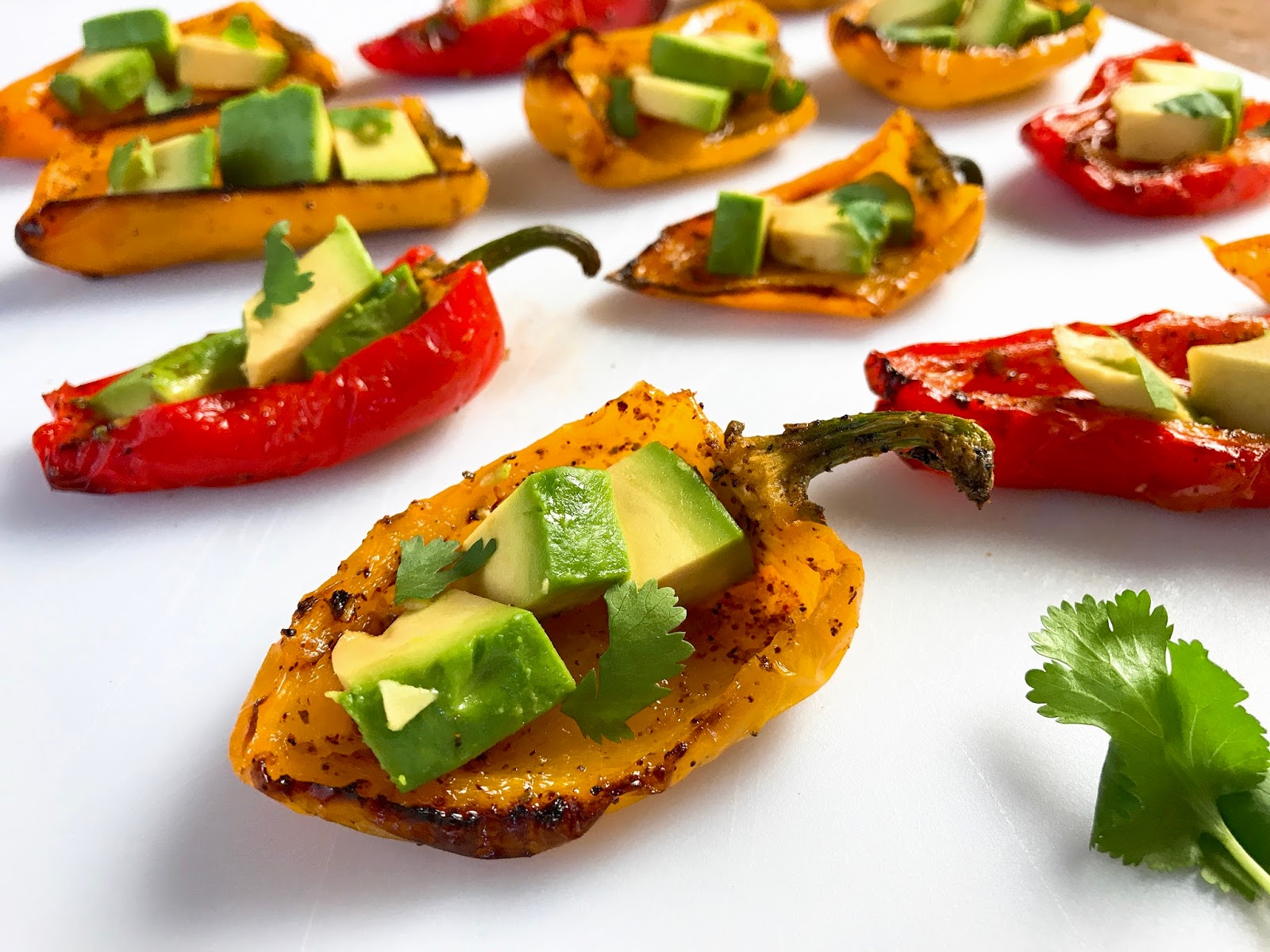 Fiesta Lime Roasted Mini Peppers with Avocado