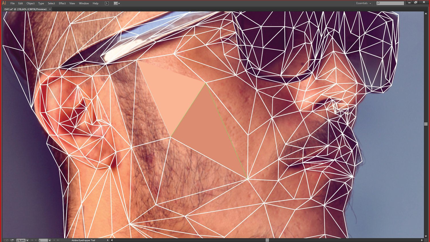 Membuat Potret Low-Poly | Tutorial dan Tips Belajar Adobe Illustrator