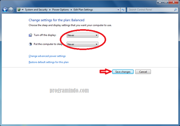 Tips Non Aktifkan Mode Sleep Windows 7 | Belajar Komputer